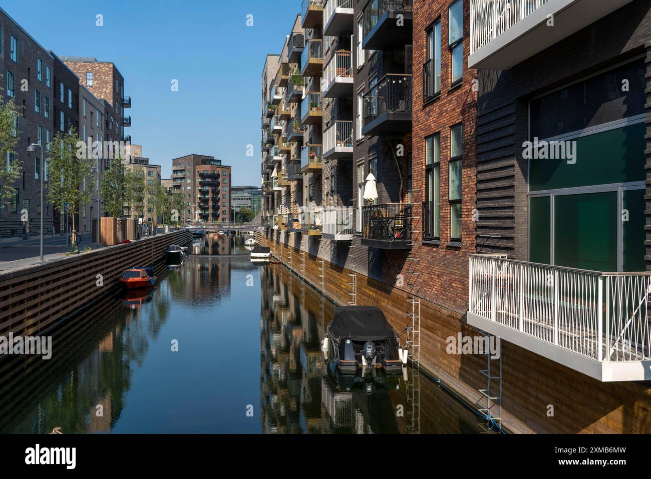 Sluseholmen neighbourhood, on an artificial island, former industrial ...