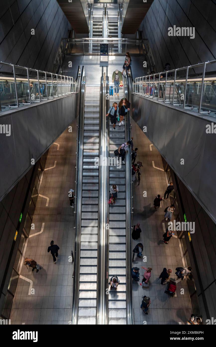 The metro, underground, light rail, in Copenhagen, 4 lines have been ...