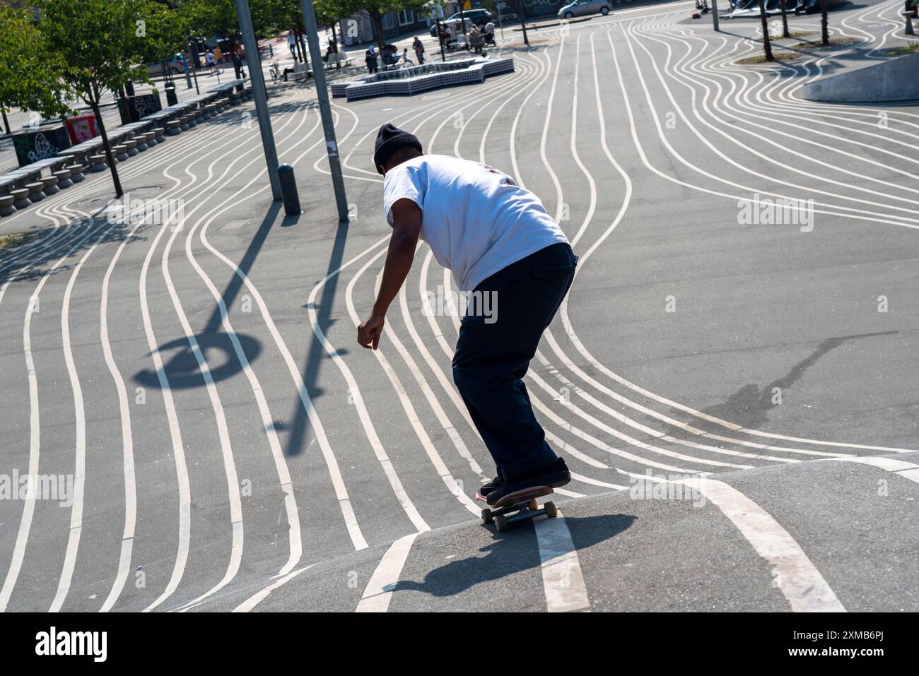 The Norrebro district in Copenhagen, lively, multicultural and student ...