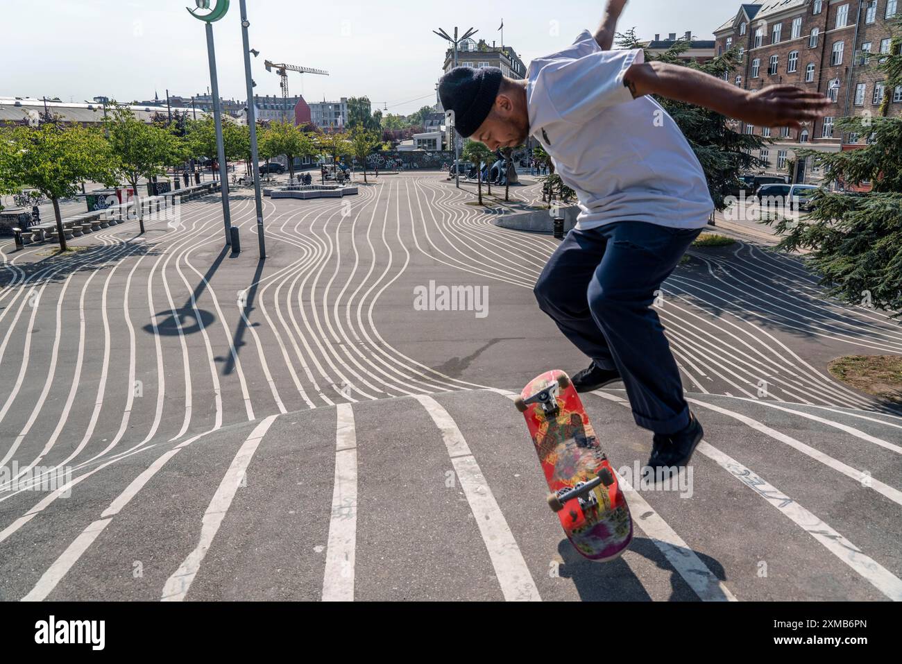 The Norrebro district in Copenhagen, lively, multicultural and student ...