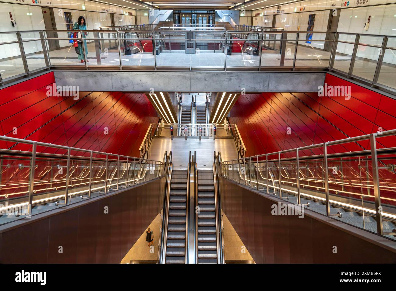 The metro, underground, light rail, in Copenhagen, 4 lines have been ...