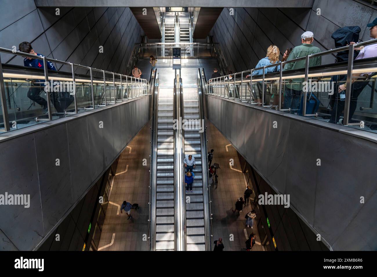 The metro, underground, light rail, in Copenhagen, 4 lines have been ...