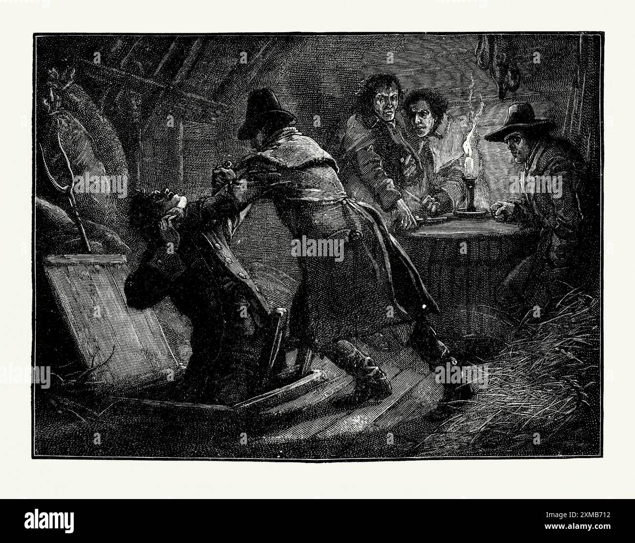 An old engraving of the capture of the Cato Street conspirators, London ...