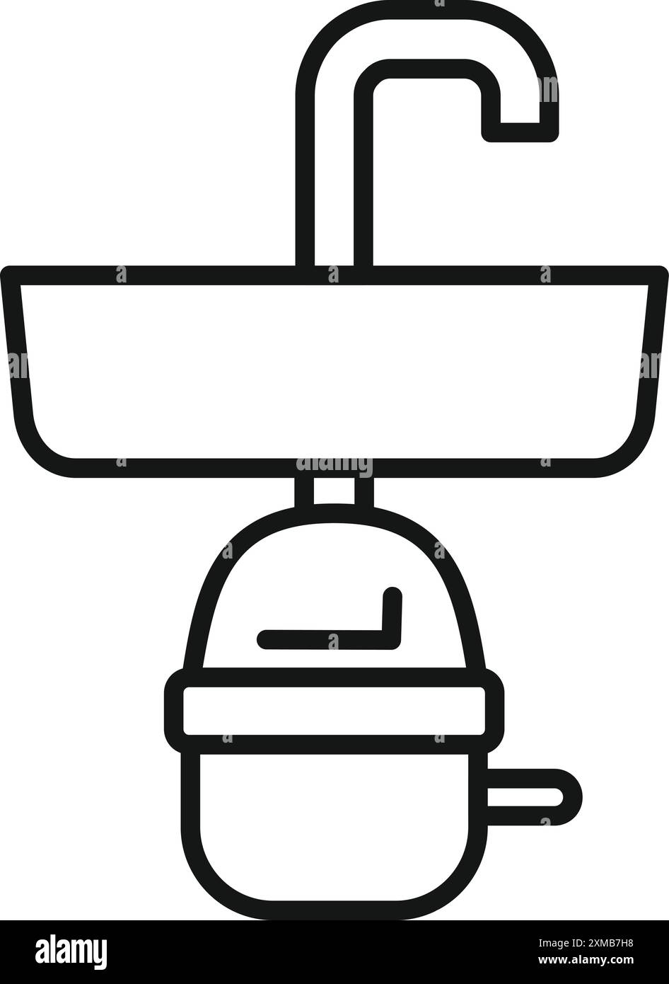 Simple outline icon of a water meter measuring cubic meters Stock ...