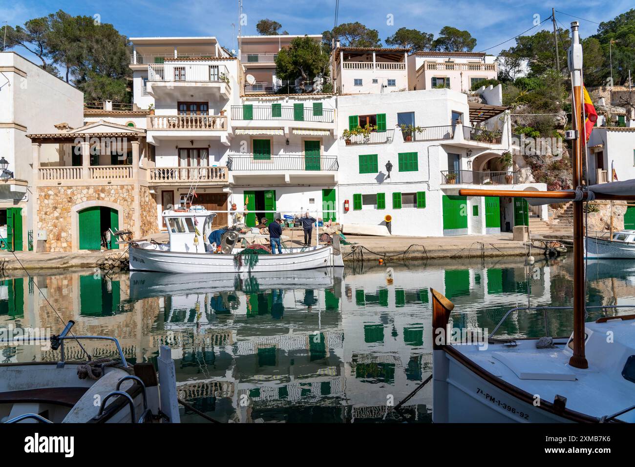The fishing village of Cala Figuera, on the south-east coast, Majorca ...