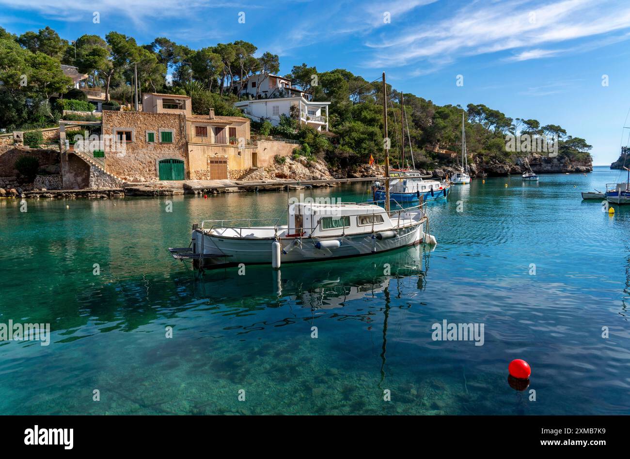 The fishing village of Cala Figuera, on the south-east coast, Majorca ...