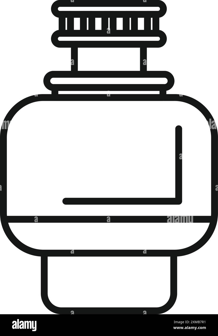 Line icon of a reusable water bottle, perfect for representing ...