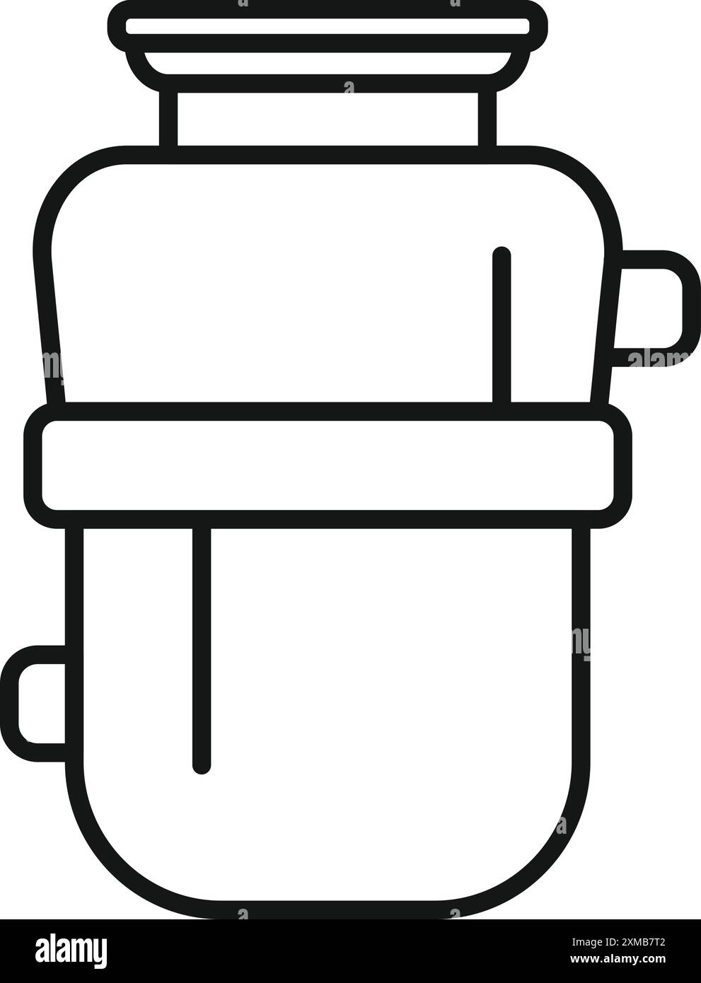Line drawing of a septic tank system being installed underground for ...