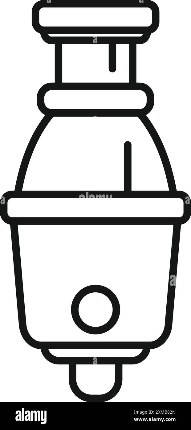 Simple black and white icon of a septic tank, a key component of ...