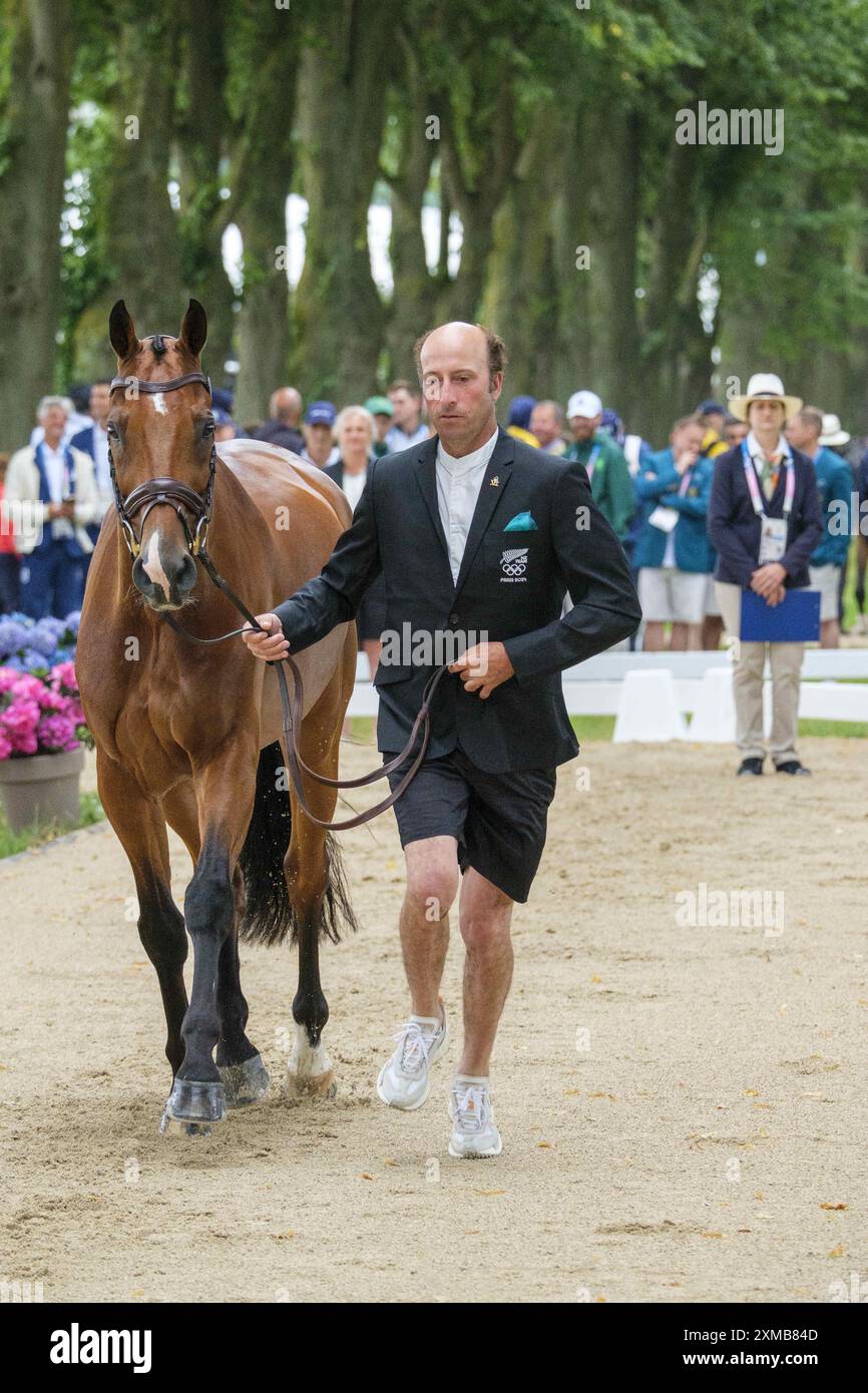 Tim PRICE riding FALCO, Equestrian horse inspection during the Olympic ...