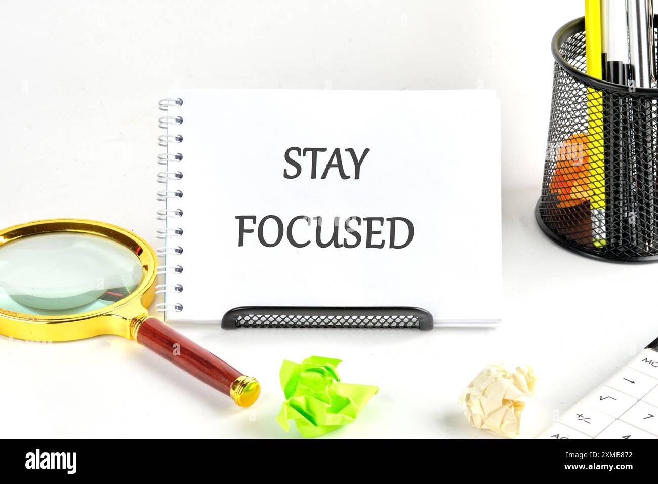 Business, support, motivation, psychological stay focused concept. Stay ...