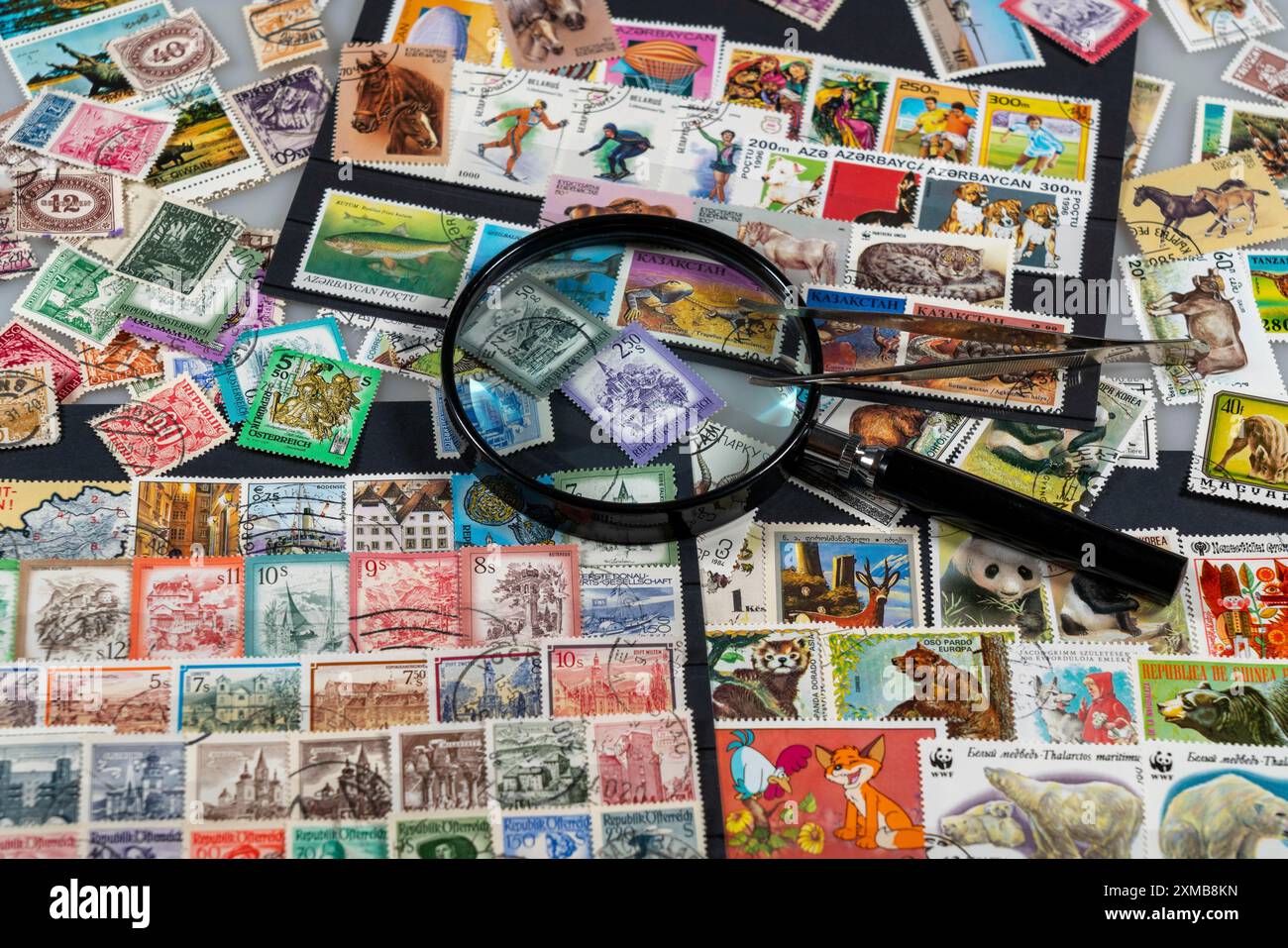 Stamp collection, collect, postage stamps, postage stamps from ...