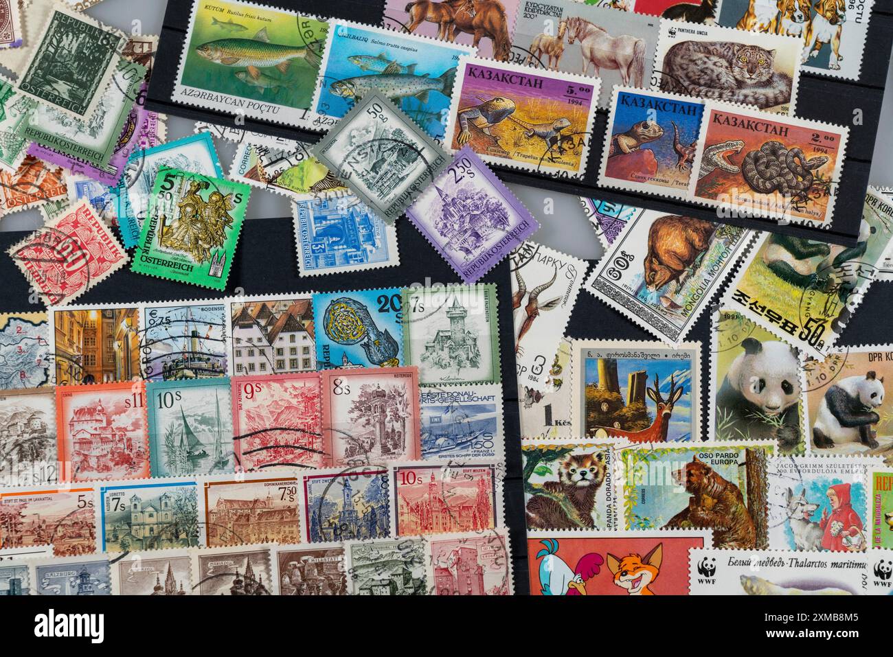 Stamp collection, collect, postage stamps, postage stamps from ...