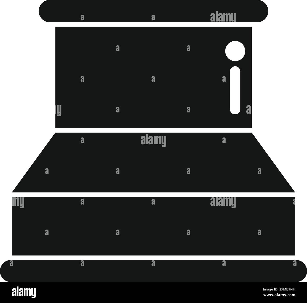 Simple icon of a large black metal water tank for storing liquid Stock ...
