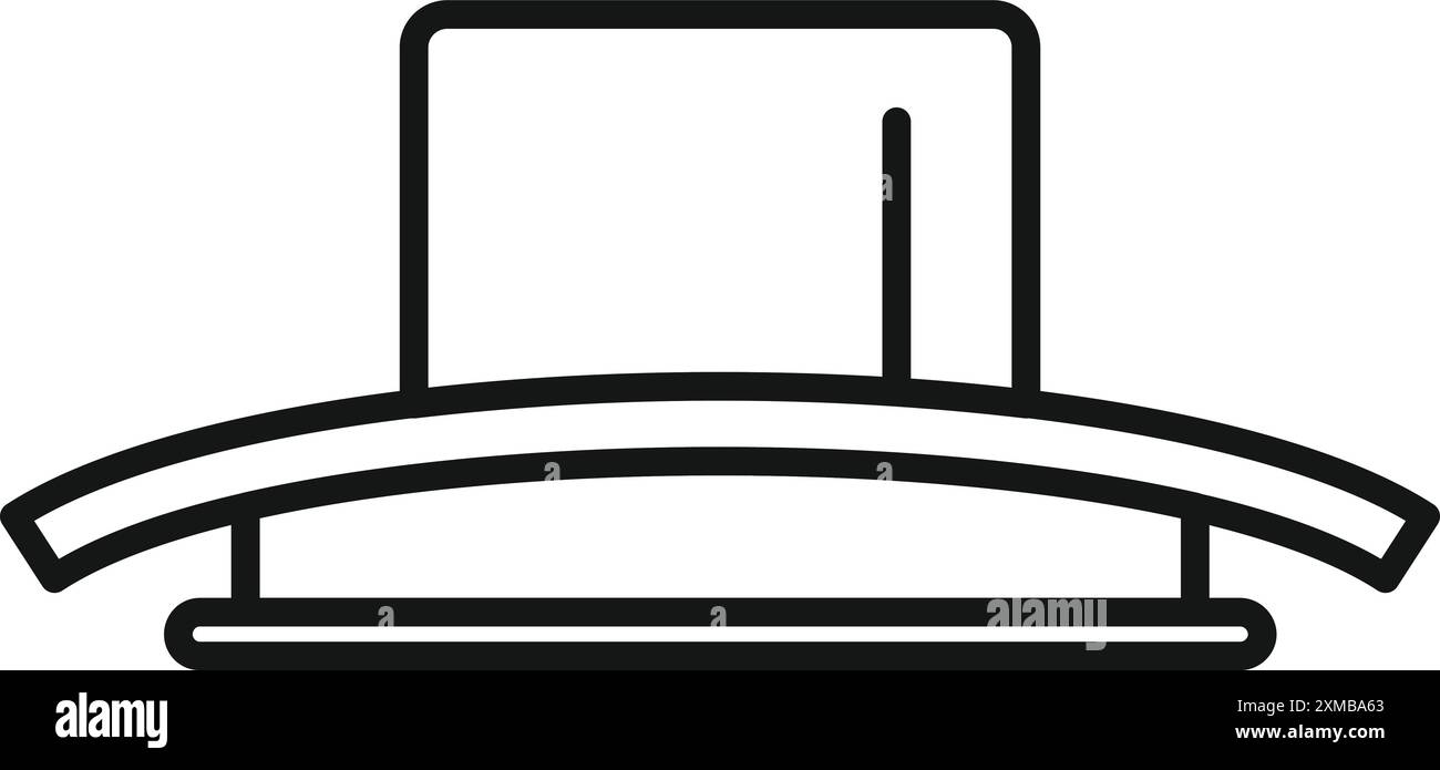 Simple outline design of a kitchen hood filter extractor fan for over a ...
