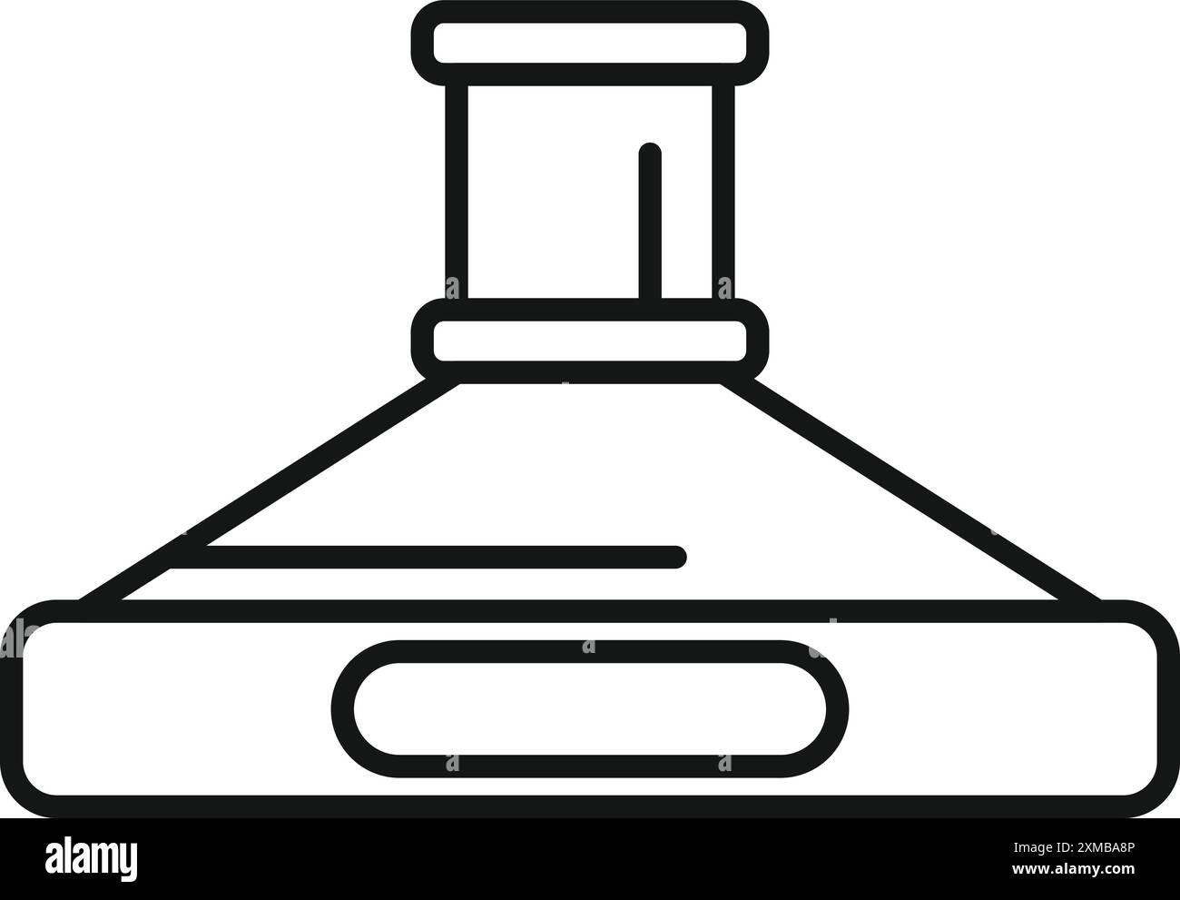 Line drawing of a cooker hood extractor fan, purifying the air in a ...