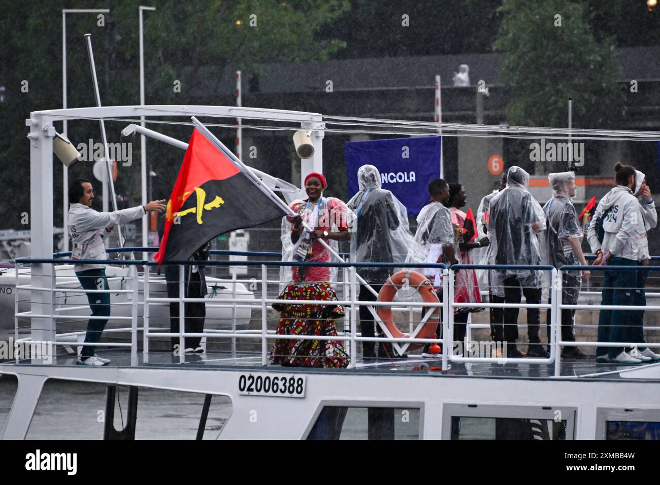 Team Angola parade, Opening Ceremony during the Olympic Games Paris ...