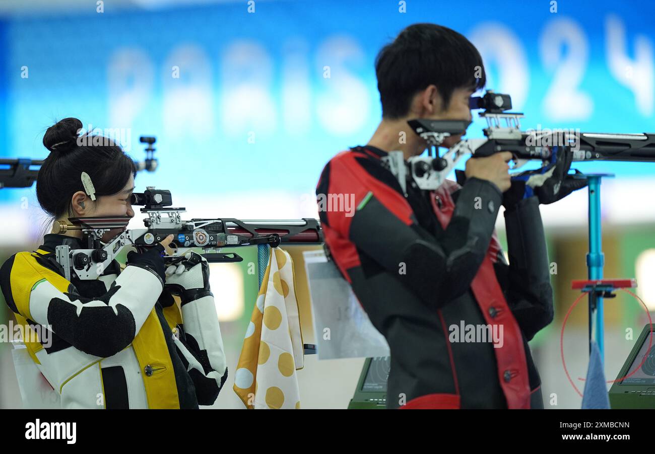 Chateauroux, France. 27th July, 2024. Huang Yuting (L)/Sheng Lihao of ...
