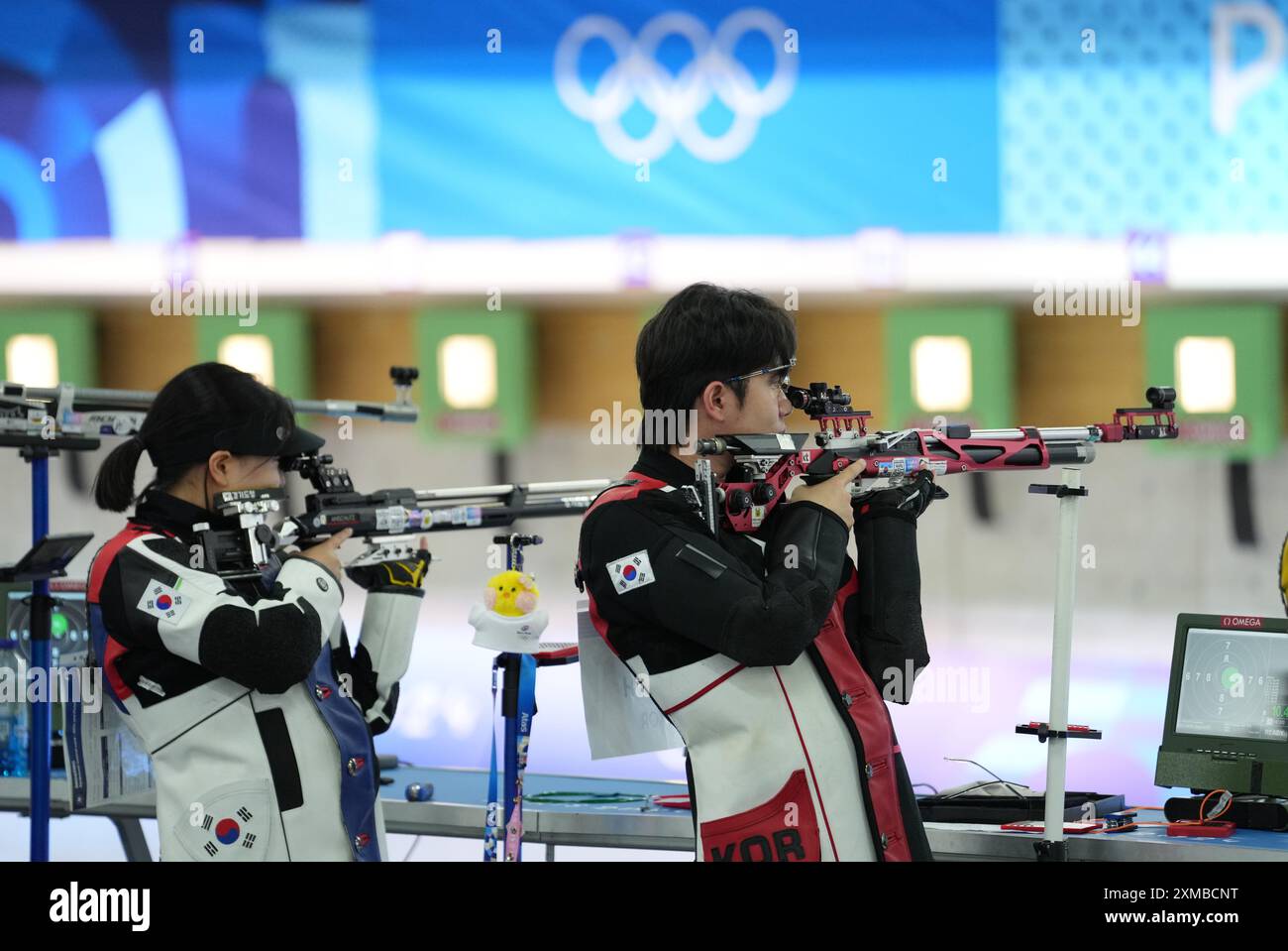 Chateauroux, France. 27th July, 2024. Keum Jihyeon (L)/Park Hajun of ...