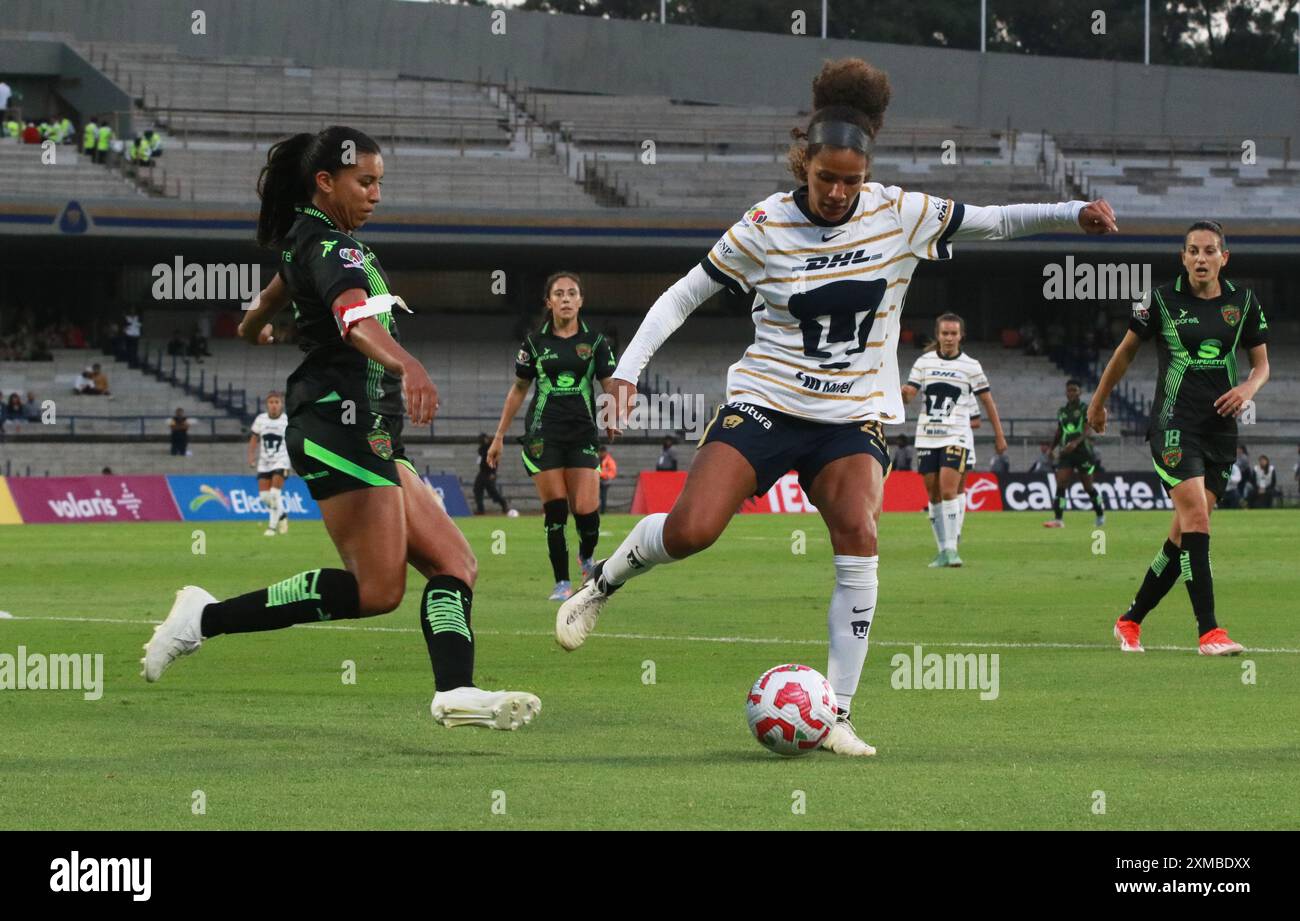 Mexico City, Mexico. 26th July, 2024. Aerial Chavarin #20 of Pumas ...