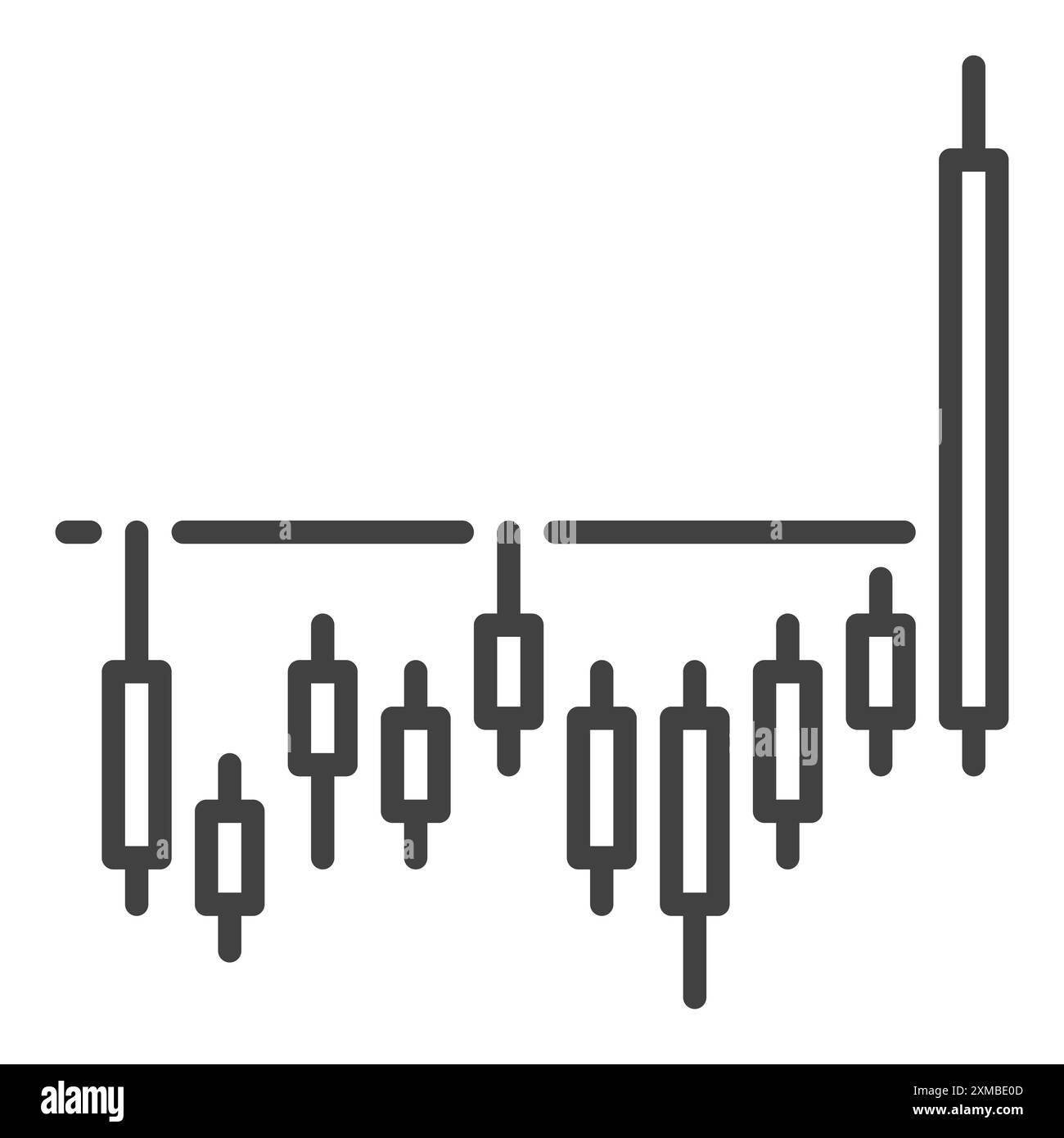 Crypto Candlestick Chart vector Price Movements concept icon or sign in ...
