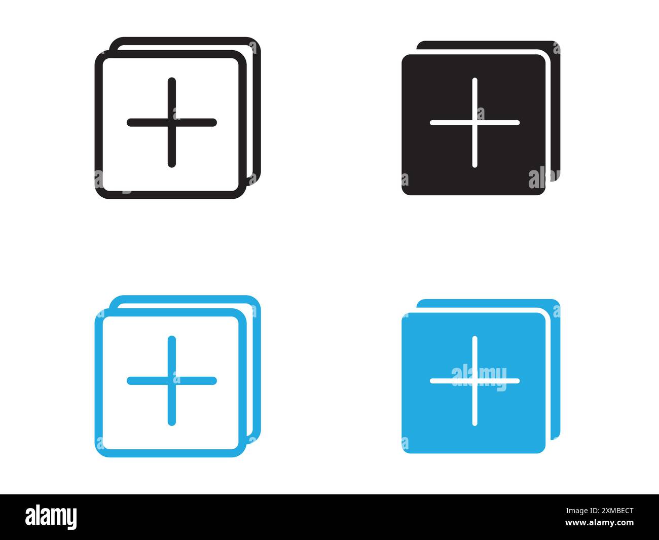 Add New Icon Vector Line Logo Mark Or Symbol Set Collection Outline Style Stock Vector Image