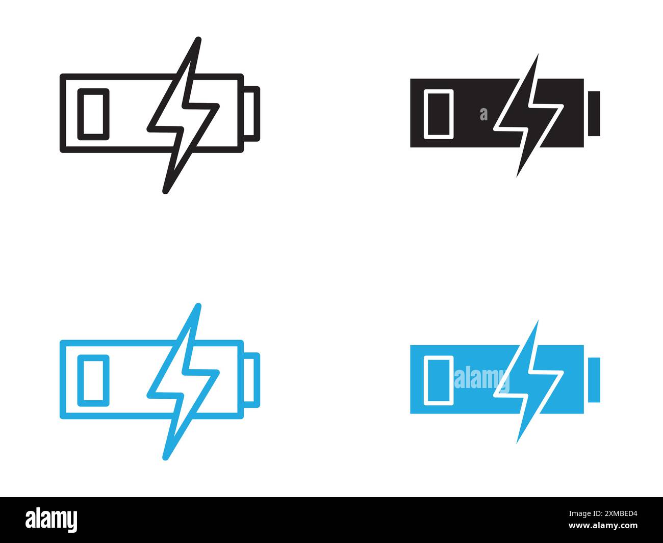 Charging battery icon vector line logo mark or symbol set collection ...
