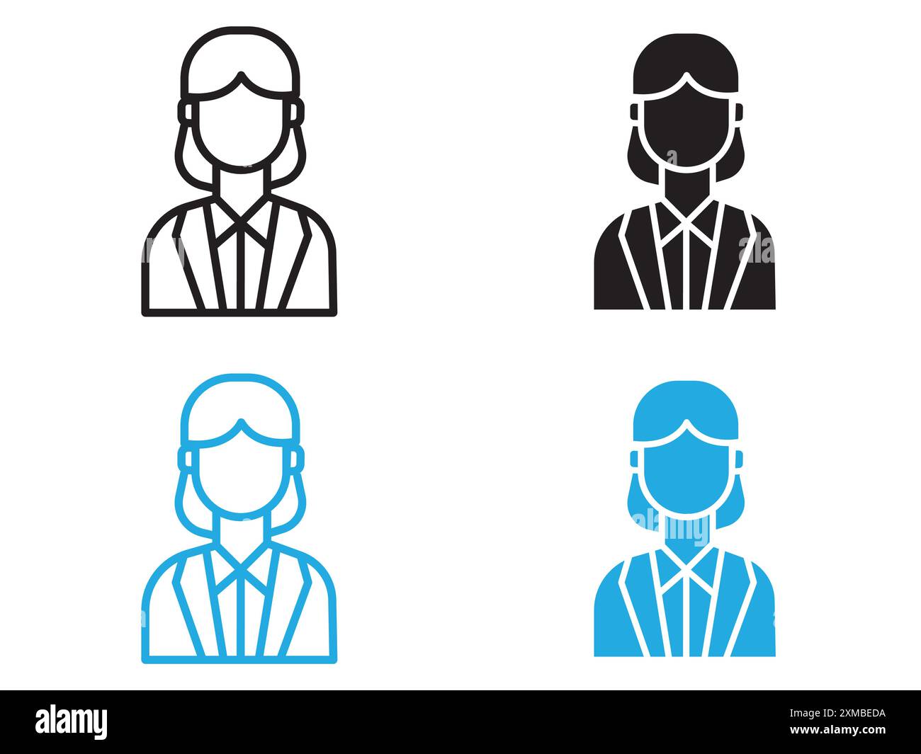 Women avatar icon outline hi-res stock photography and images - Alamy