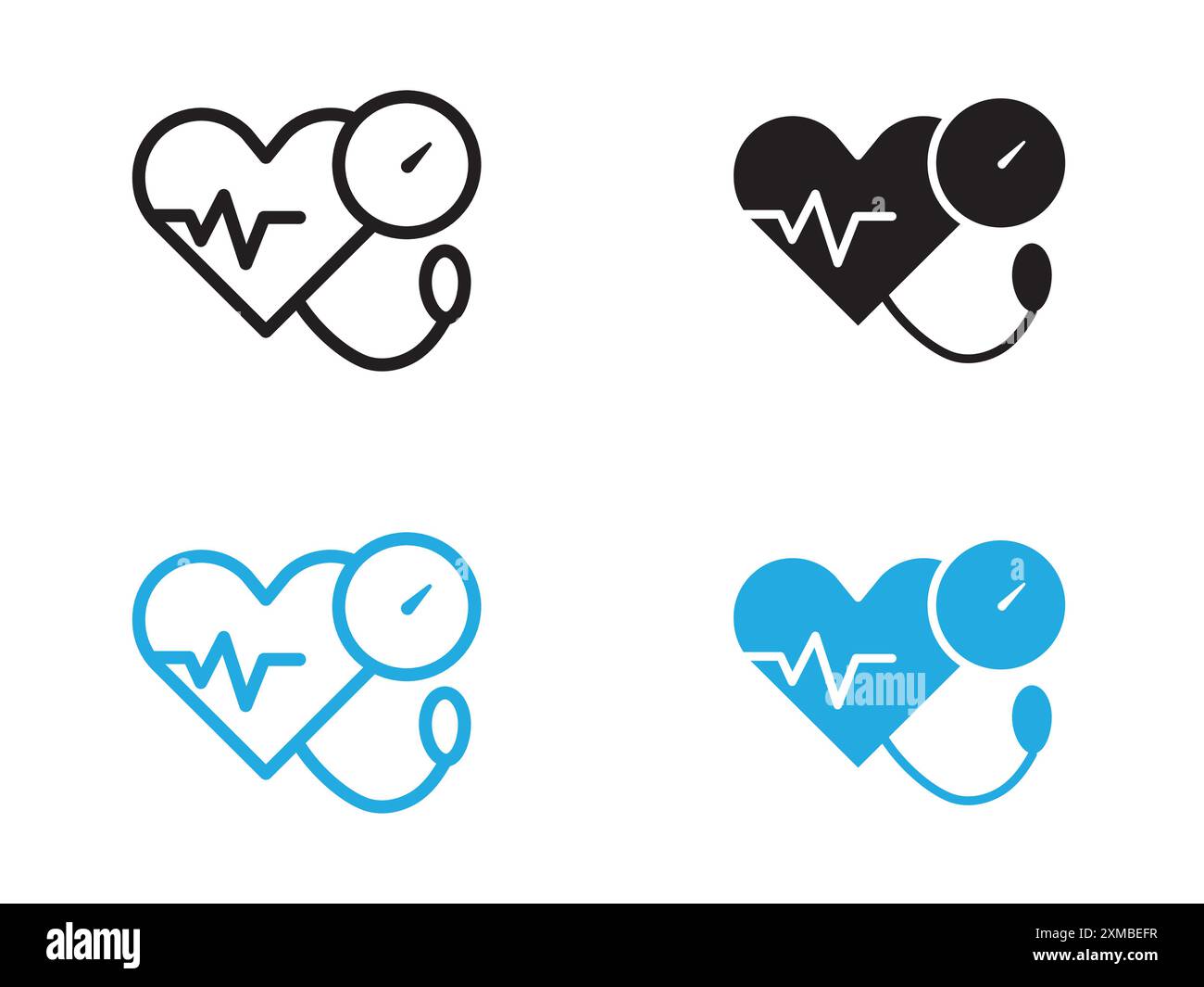 Blood pressure icon vector line logo mark or symbol set collection ...