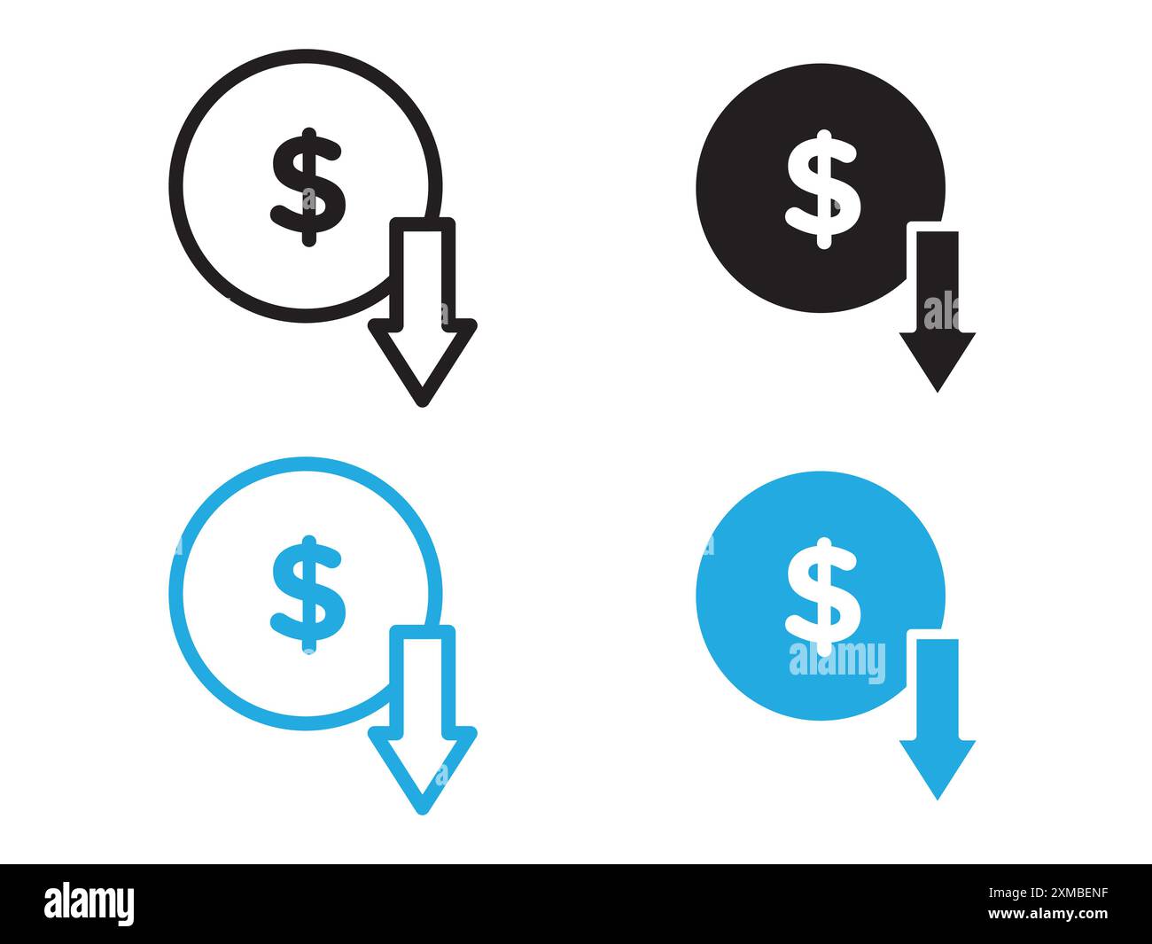 Cost reduction icon hi-res stock photography and images - Alamy