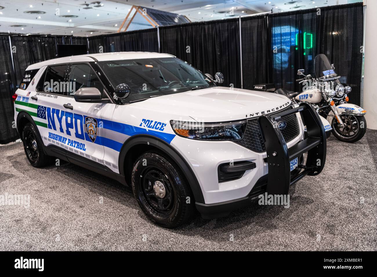 New York City, USA - March 27, 2024: Ford Interceptor police car at New ...