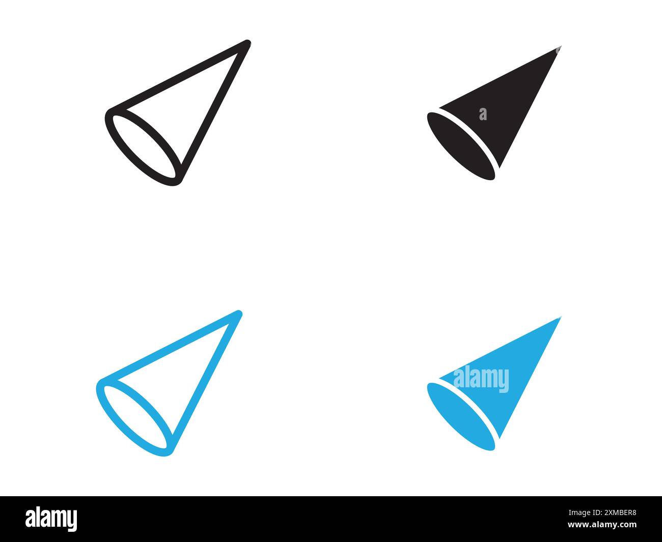 Cone Shape 3d Icon Vector Line Logo Mark Or Symbol Set Collection