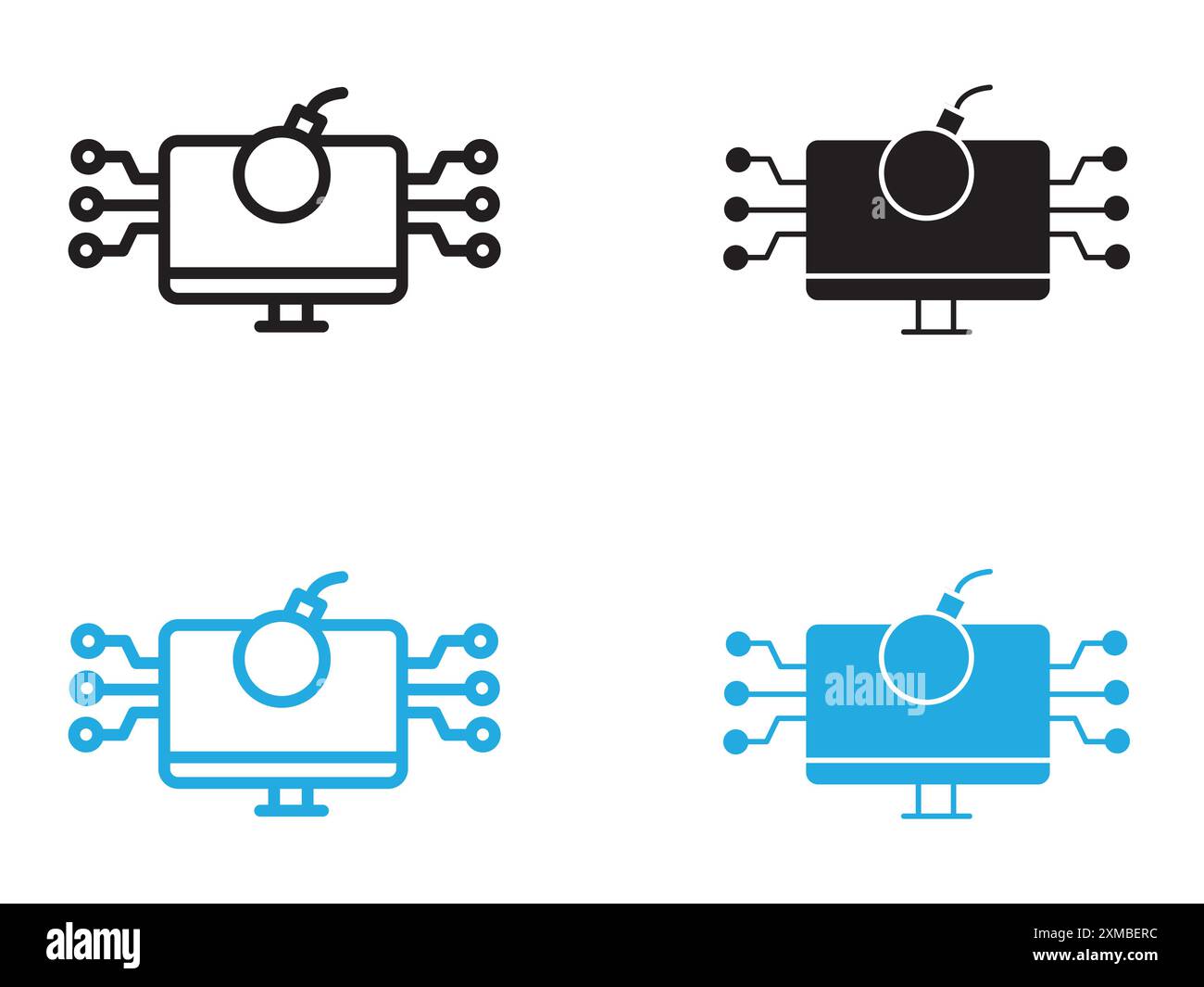 Cyber icon set Stock Vector Images - Alamy