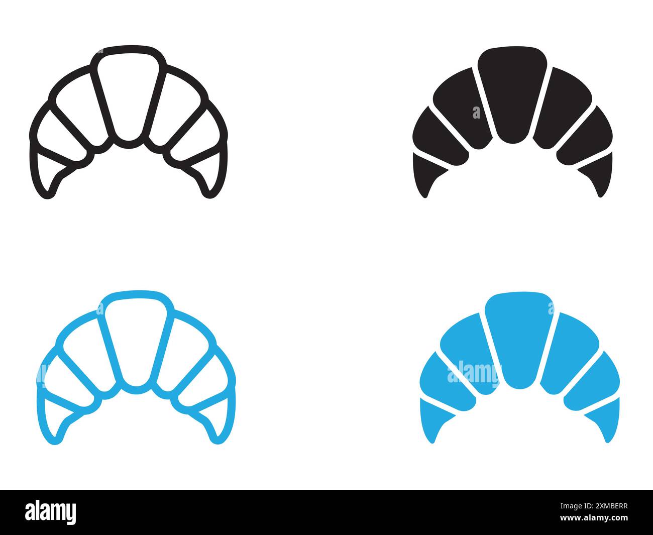 Croissant vector vectors hi-res stock photography and images - Alamy