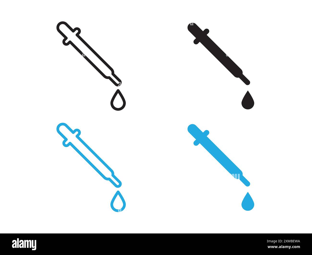 Dropper icon vector line logo mark or symbol set collection outline ...
