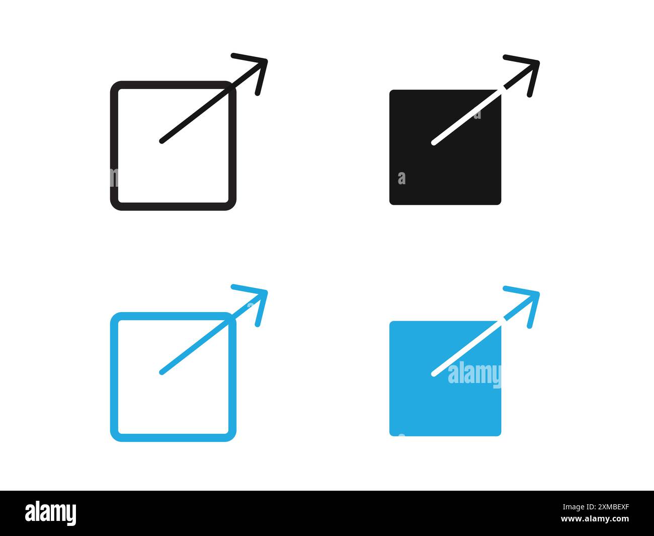 External Link Icon Vector Line Logo Mark Or Symbol Set Collection Outline Style Stock Vector