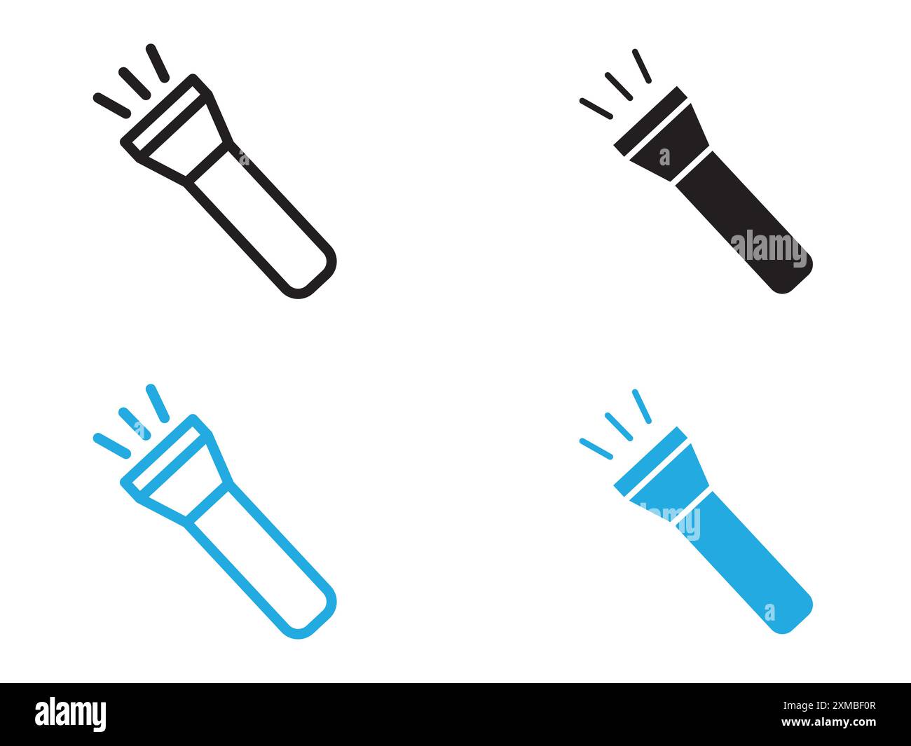 Flashlight icon simple element hi-res stock photography and images - Alamy