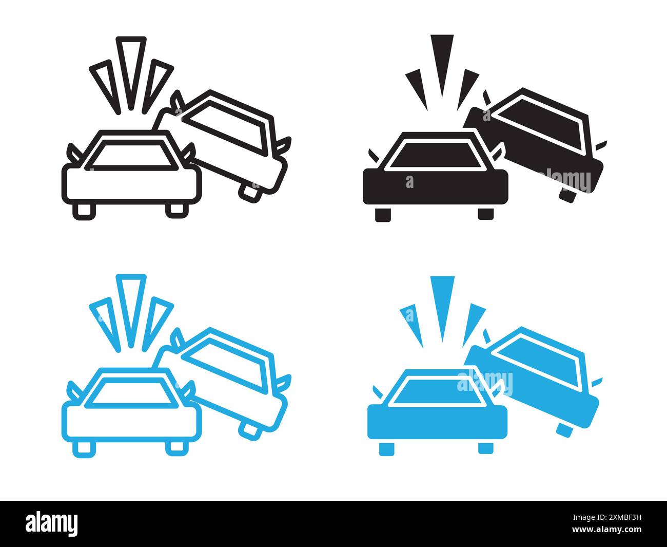 Car side wreck Stock Vector Images - Alamy