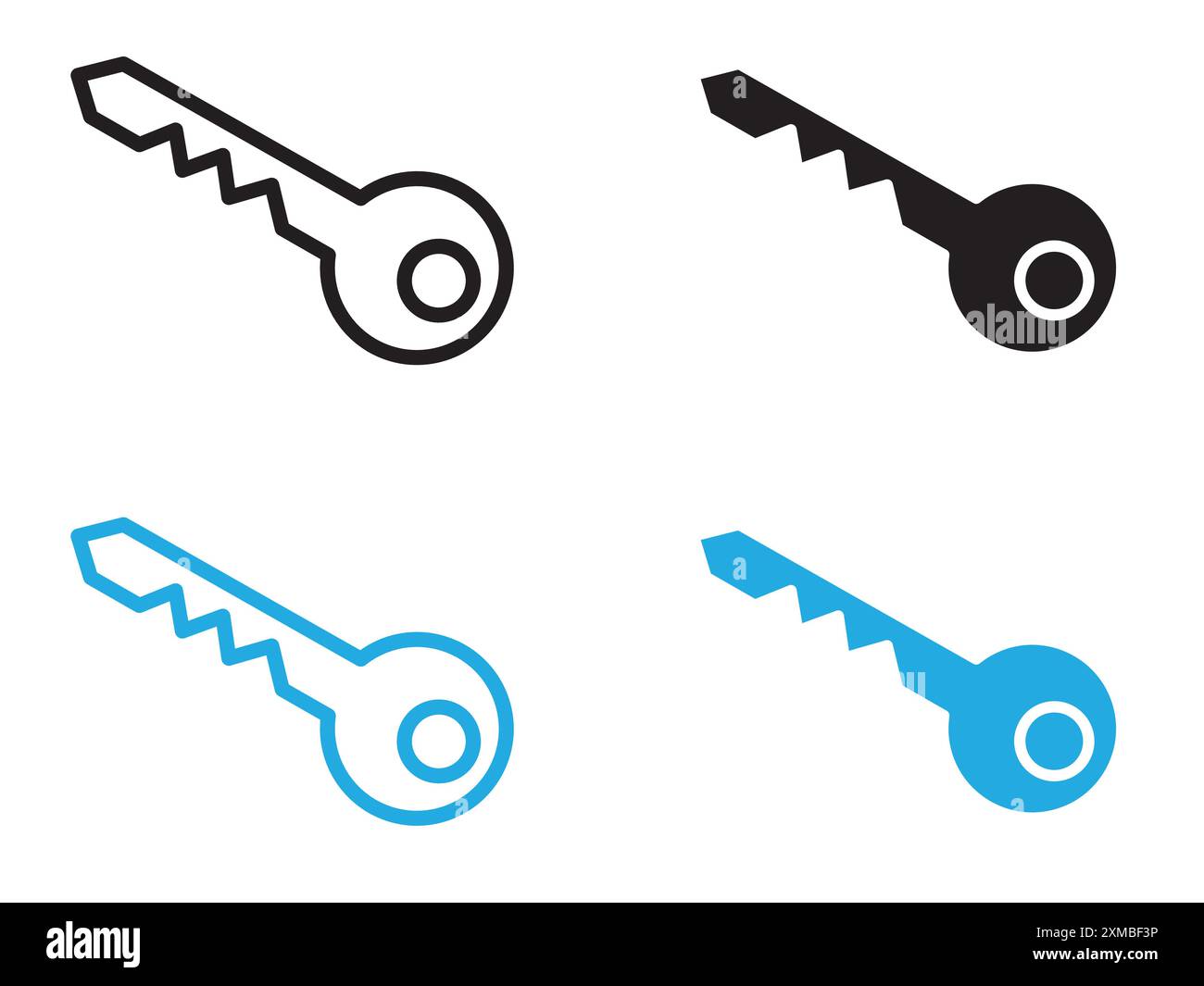 Door key icon vector line logo mark or symbol set collection outline ...