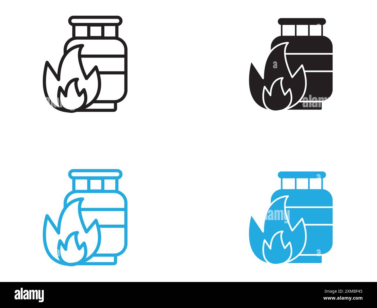 Gas tank icon vector line logo mark or symbol set collection outline ...