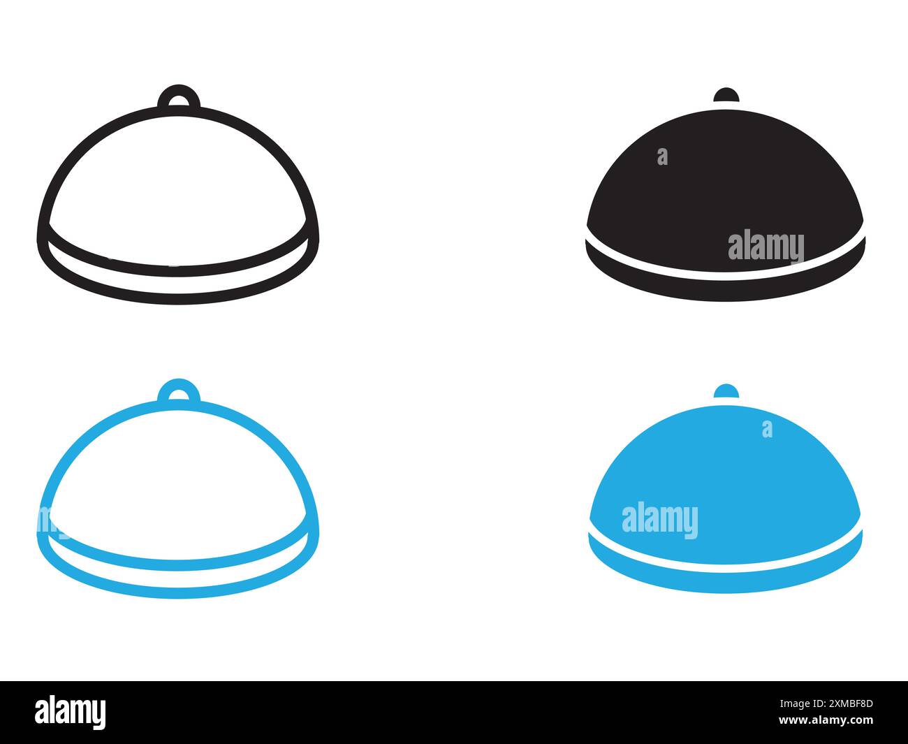 Food Tray And Cover Icon Vector Line Logo Mark Or Symbol Set Collection Outline Style Stock