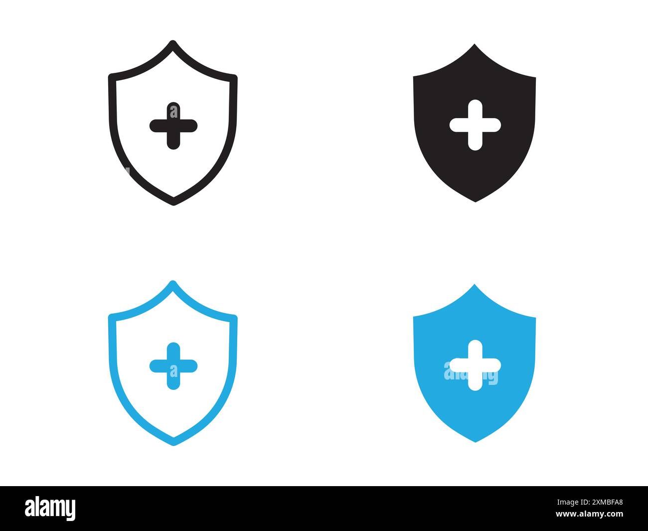 Health insurance icon vector line logo mark or symbol set collection ...
