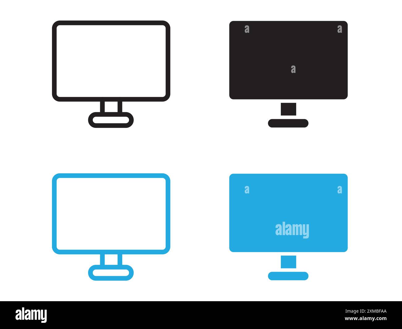 Monitor icon vector Stock Vector Images - Alamy