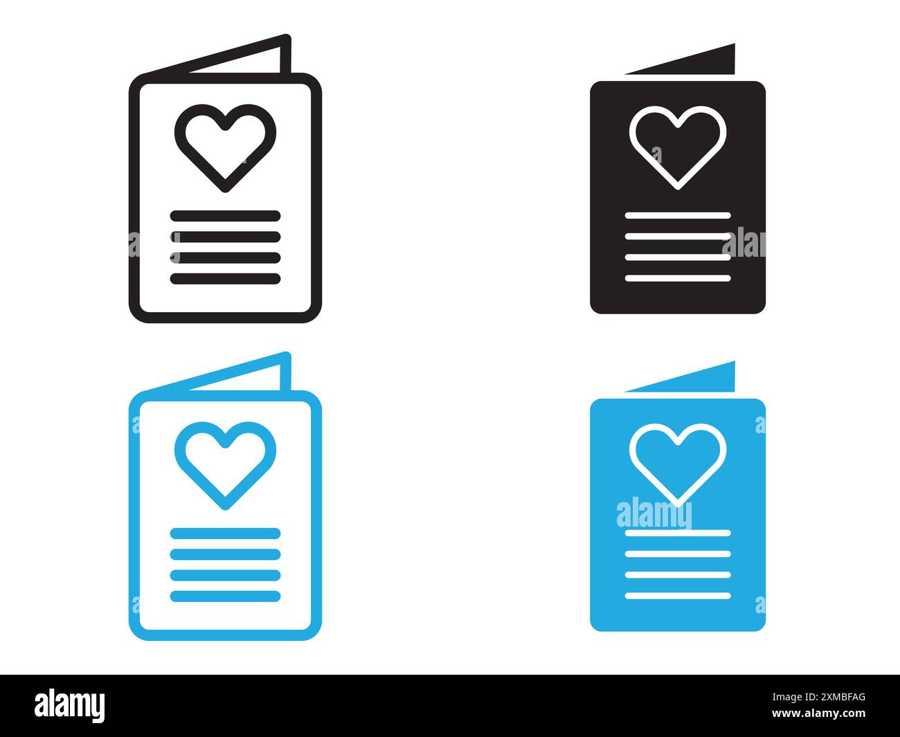 Love messaging icon outline hi-res stock photography and images - Alamy