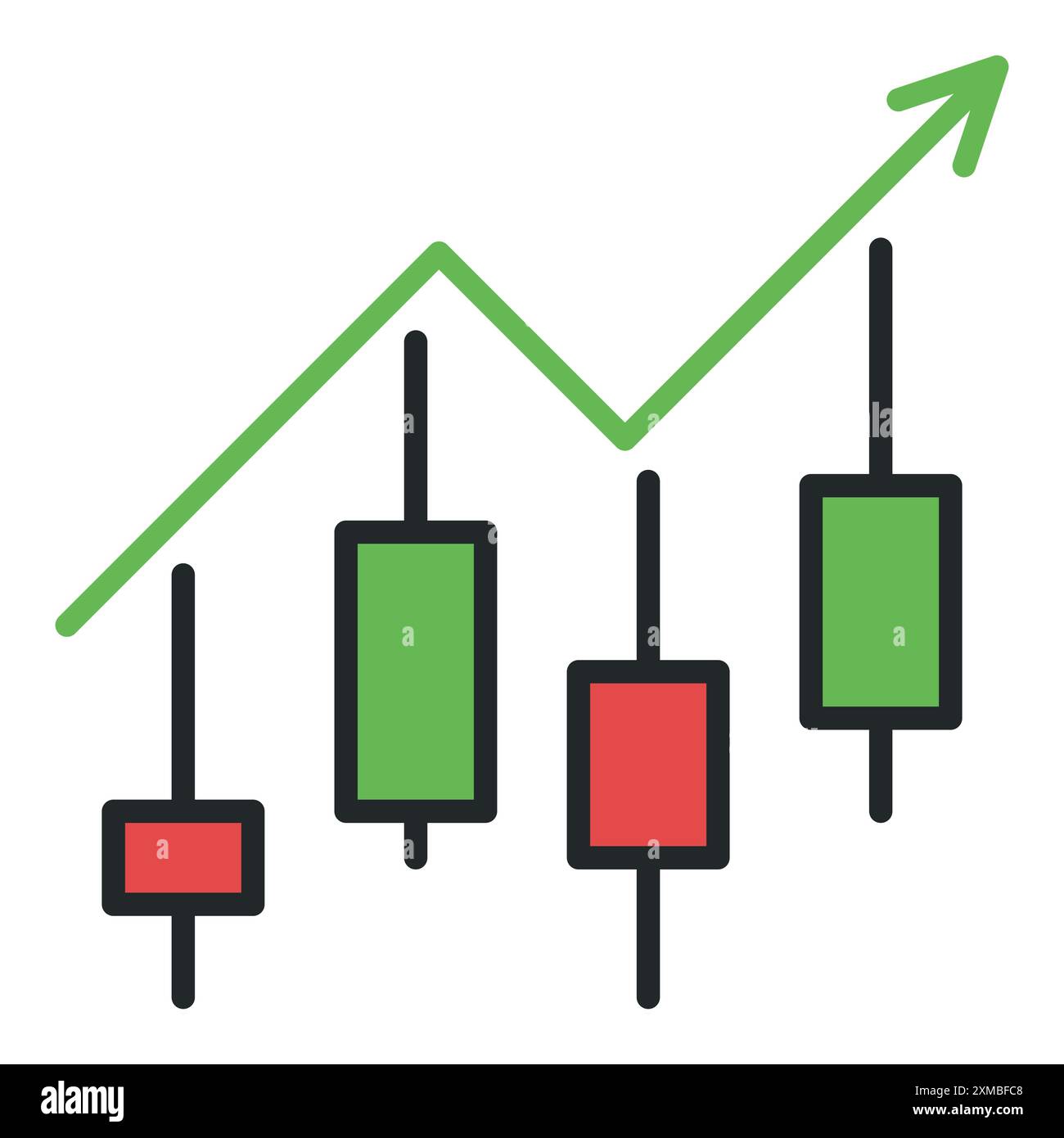 Stock Market Day Trading vector Candlestick Chart Patterns concept colored icon or sign Stock ...