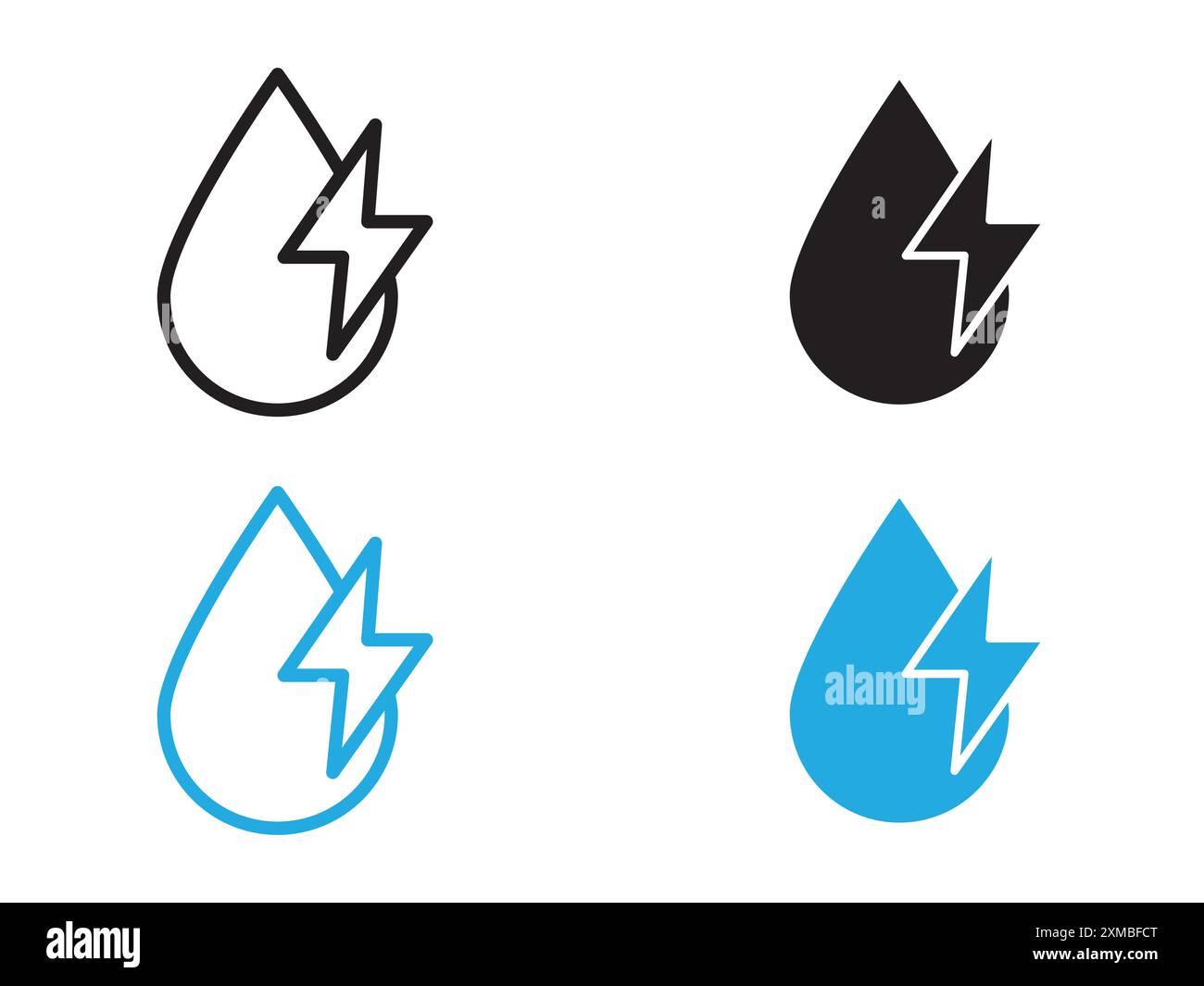 Hydroelectric energy icon vector line logo mark or symbol set ...