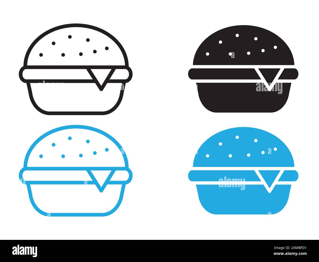 Hamburger icon vector line logo mark or symbol set collection outline ...