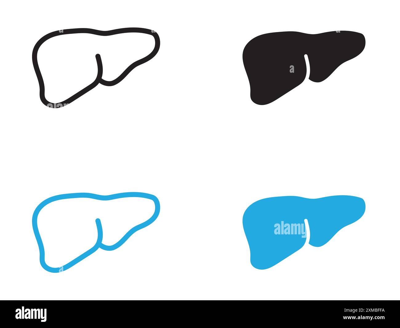 Human liver icon vector line logo mark or symbol set collection outline ...