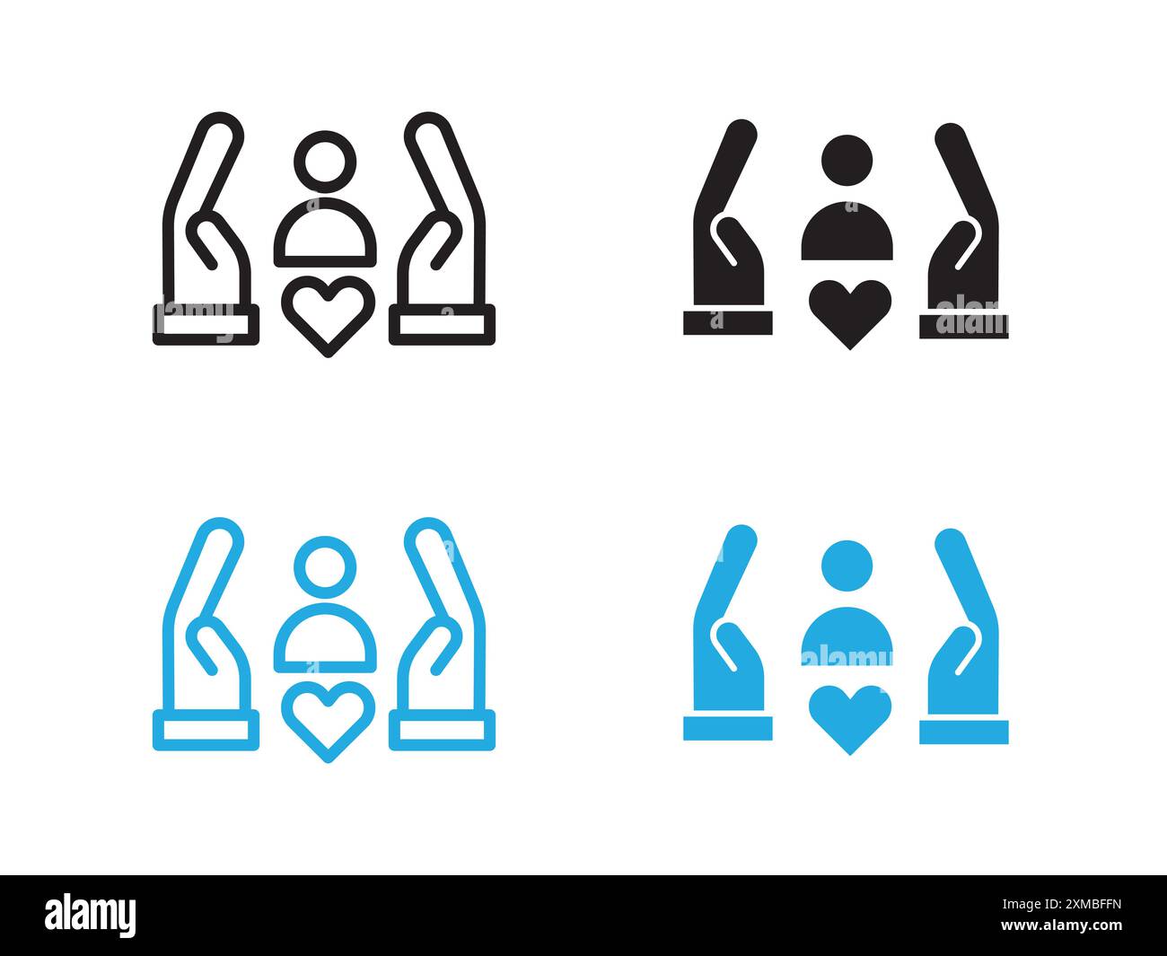 Customer Care Icon Vector Line Logo Mark Or Symbol Set Collection Outline Style Stock Vector