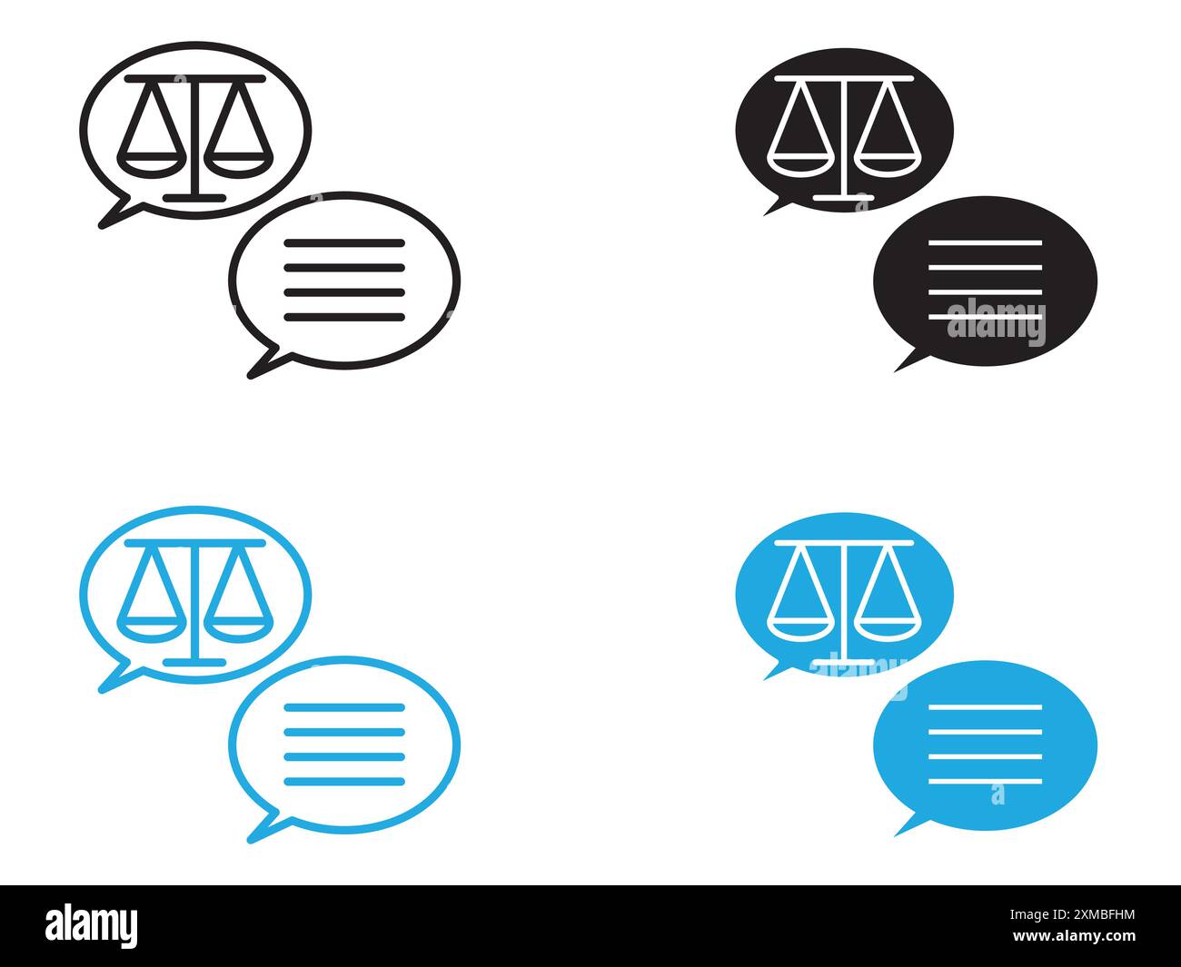 Legal advice icon vector line logo mark or symbol set collection ...